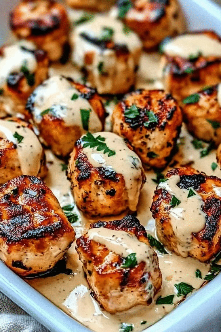 Grilled Chicken Bites with Creamy Garlic Sauce Recipe – Jada Recipes