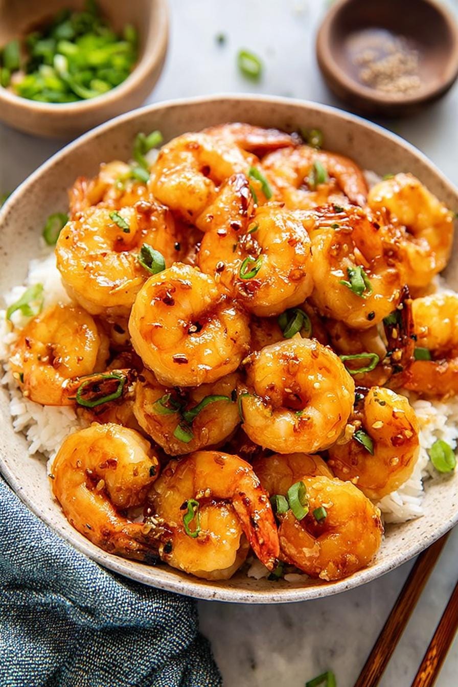 10 Minute Honey Garlic Shrimp - Jada Recipes