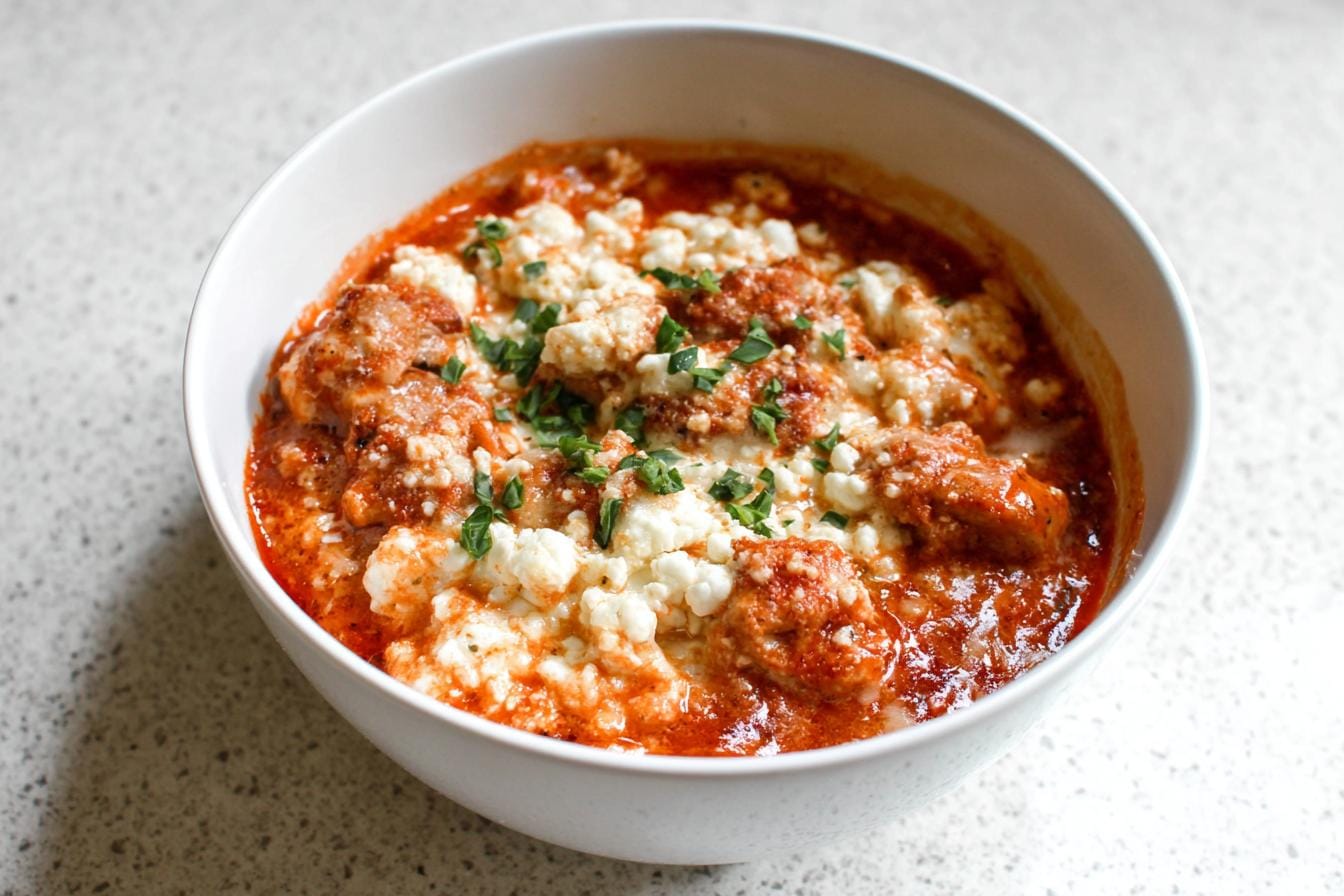 Cottage Cheese Chicken Parm Bowl - Jada Recipes